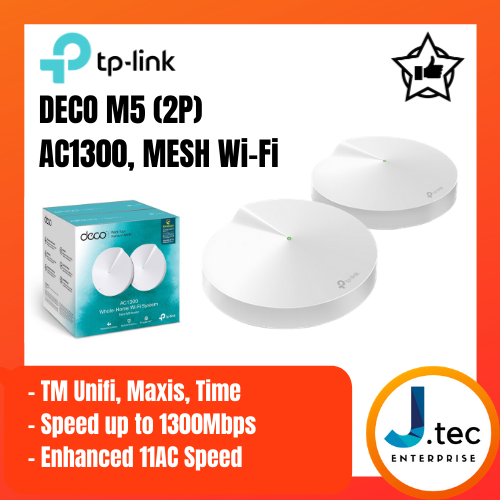 TPLink Deco M5 ,AC1300 Whole Home Mesh Wi-Fi System, Unifi / Time ...