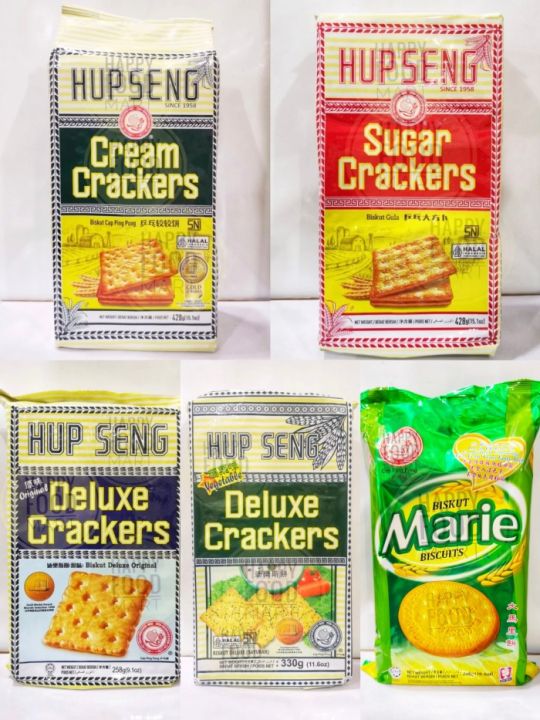 HUP SENG DELUXE CREAM CRACKERS/BISKUIT PING PONG/ ROTI KERING HUP SENG ...