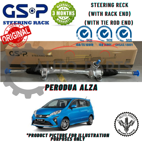 PERODUA ALZA STEERING GEAR RACK -BRAND 100% ORIGINAL GSP | Lazada