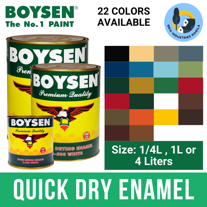 Boysen Quick Dry Enamel Paint 1L/4L – High-Quality Fast Dry Paint in 23 ...
