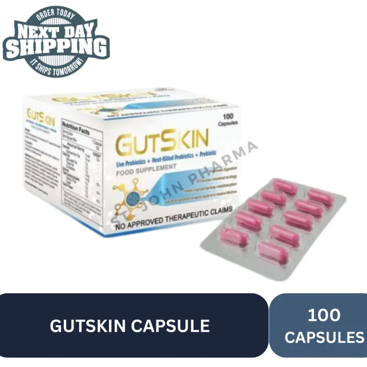 Gutskin Probiotic + Prebiotic Capsule Food Supplement | Lazada PH