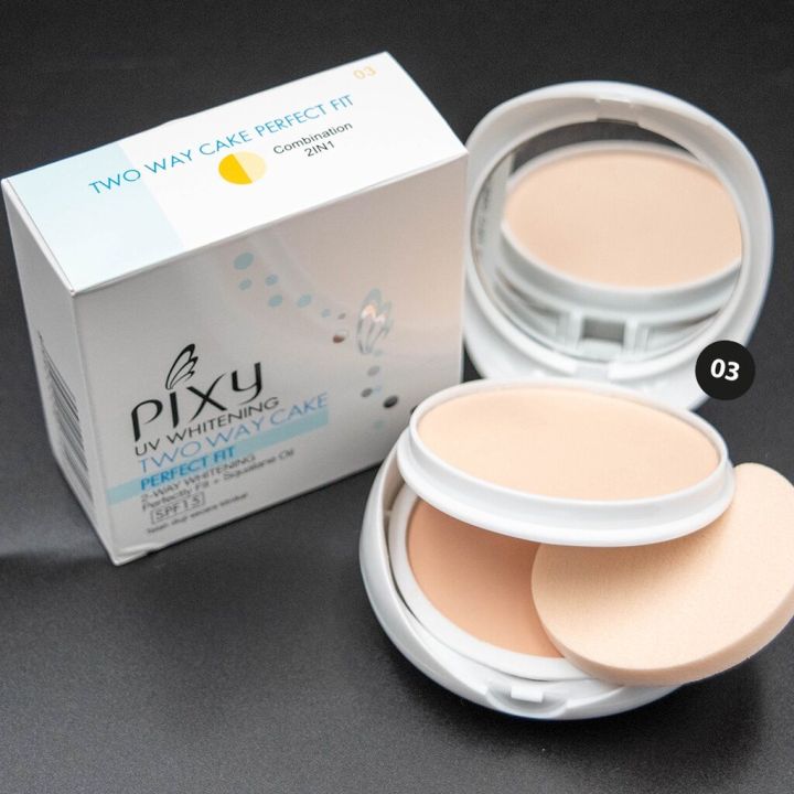 PIXY UV Whitening 2 IN 1 Double Layer Two Way Cake Compact Powder | Lazada