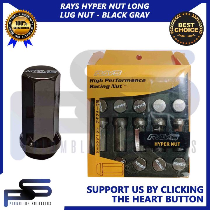 Nut Long Wheel Rays Lug Nuts with HEX Adapter High Performance Racing ...