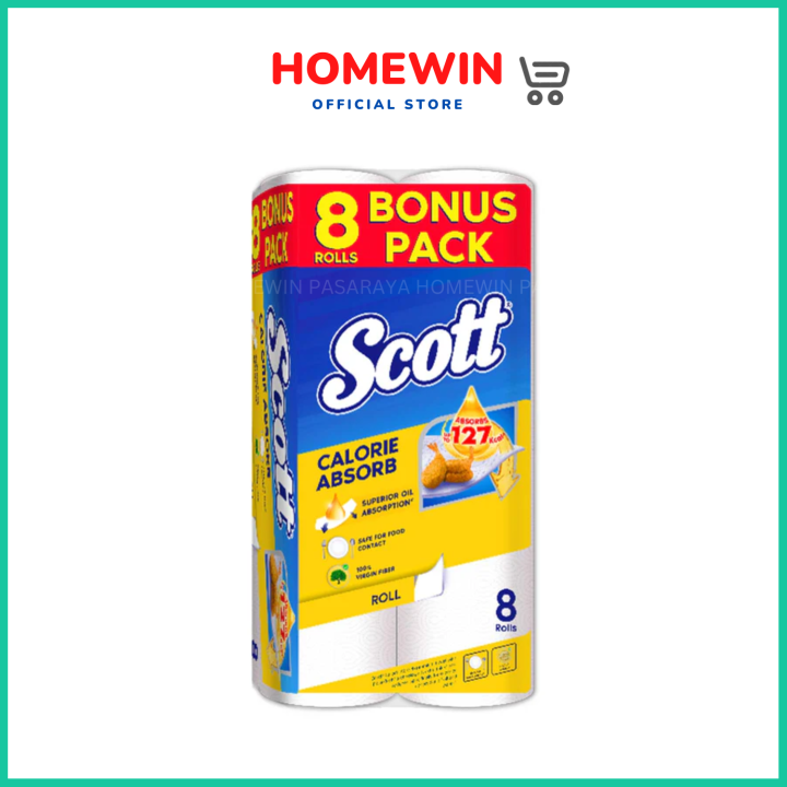 Scott Calorie Absorb Kitchen Towel (50's x 8 Roll) | Lazada