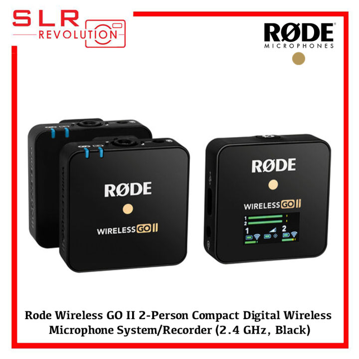 Rode Wireless GO II Single / 2 Person Compact Digital Wireless Microphone System / Recorder 2.4 ...