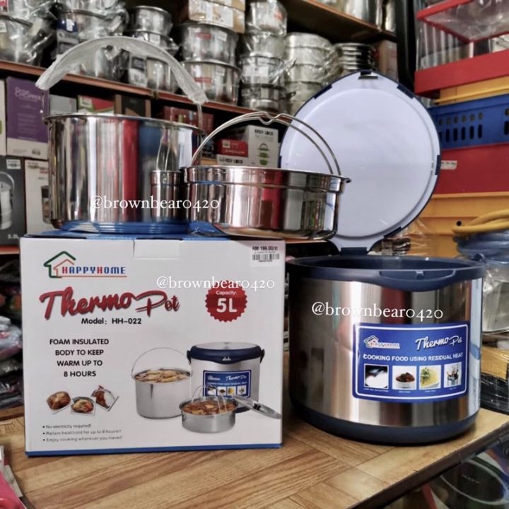 【Happy Home】Thermal Pot Keep WARM / COLD for 8 hrs Stainless Steel ...
