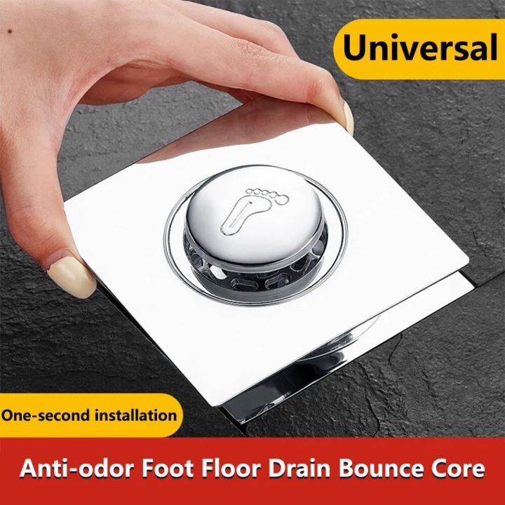 Universal Pop up Foot Floor Drain Bouncing Core Bathroom Shower Garbage Universal Pop up Foot Floor Drain Bouncing Core Bathroom Shower Garbage