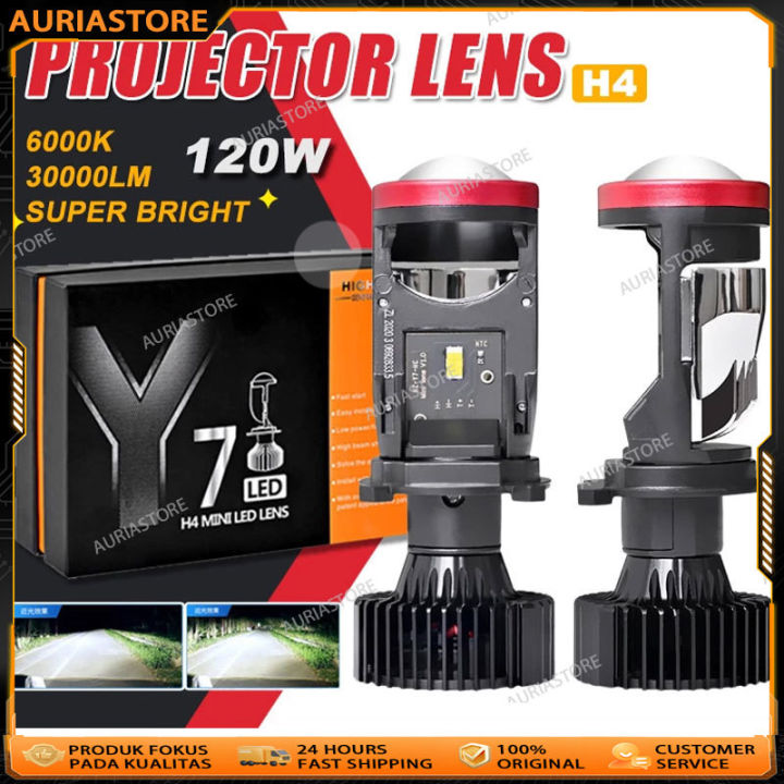 2PCS Lampu Led Mobil Dan Motor H4 Mini Projector Projie Y7D Y8 Y19 Y22 ...