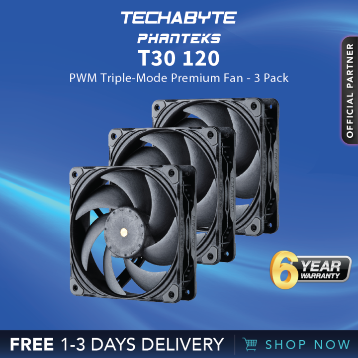 Phanteks T30 120 PWM Triple-Mode Premium Fan ( 3Pack) | Lazada Singapore