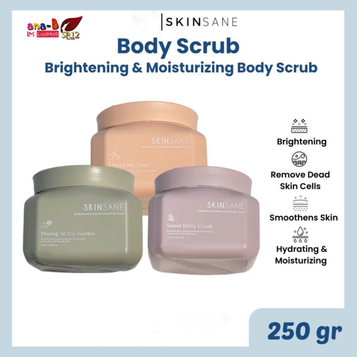 SKINSANE Body Scrub Brightening & Moisturizing 250gr | Lazada Indonesia