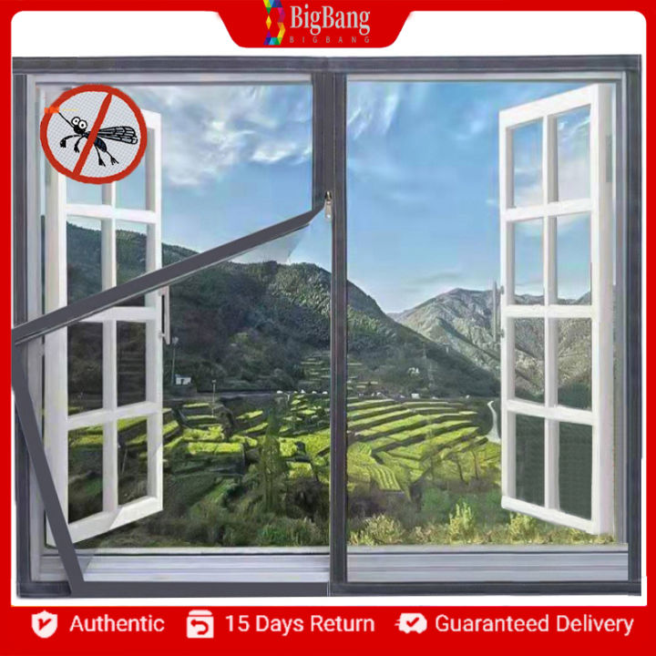 Magnetic Window Screen 120x150cm Adjustable DIY Anti Mosquito Net ...