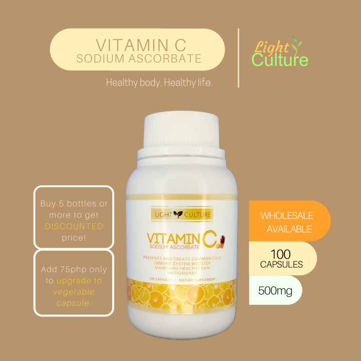 Sodium Ascorbate VITAMIN C (100caps/600mg) | Lazada PH