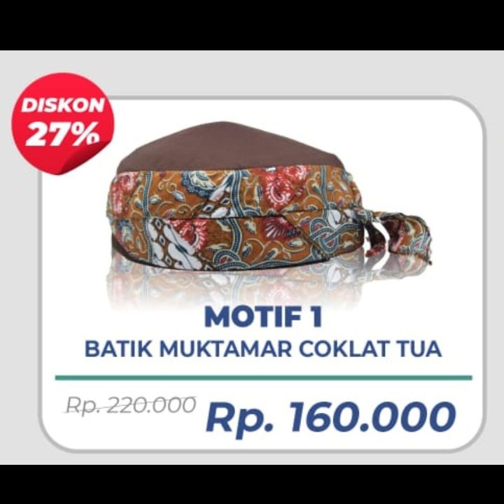 PECI BATIK JOGOKARIYAN ASLI MOTIF BATIK MUKTAMAR COKLAT TUA TERBARU ...