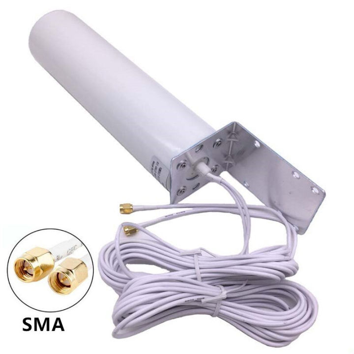 Antena Eksternal Modem Router WiFi Sinyal 3G 4G LTE Konektor SMA 12 dBi ...