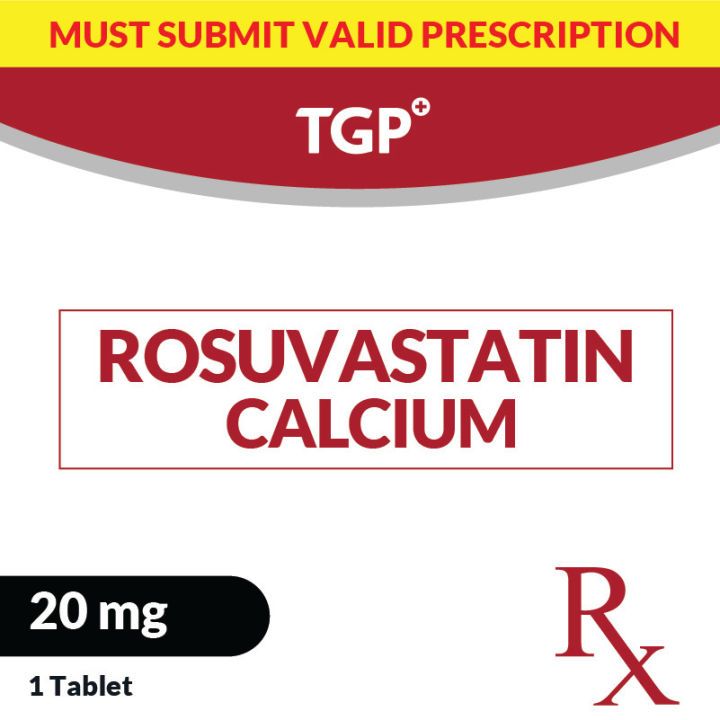 Rx: ROSUVASTATIN CALCIUM 20mg Film-coated Tablet | Lazada PH
