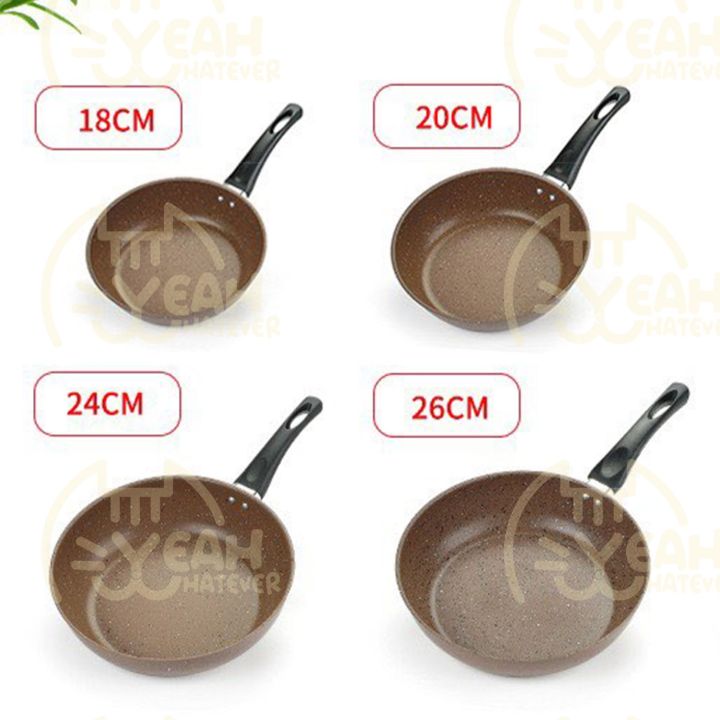 Non Stick Granite Frying Pan 18/20/22/24/26/28Cm Cookware Egg Flat Pan ...