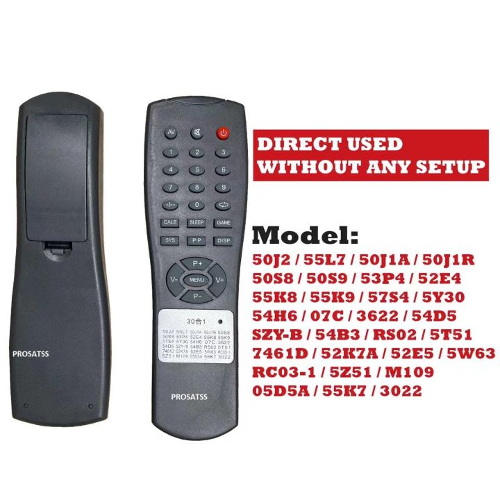 Remote control 30 IN 1 (For old china tv model) | Lazada