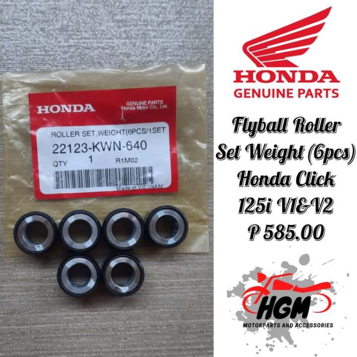 ROLLER SET WEIGHT (6PCS)/FLYBALL HONDA CLICK 125i V1&V2 (22123-KWN-640 ...