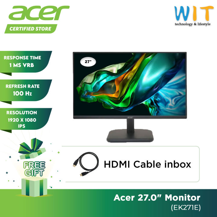 Acer EK221Q / EK241YE / EK251Q /EK271E Monitor - 21.5"--27" /1ms(VRB ...