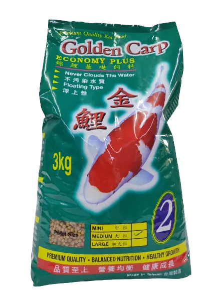 3KG GOLDEN CARP Economy Plus Koi Fish Food (Medium Pellet 5mm ...