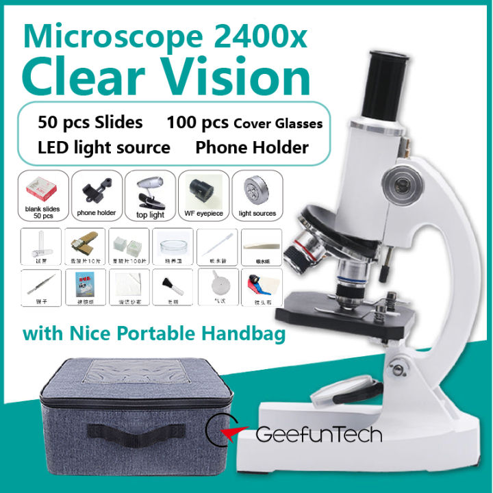 Biological Microscope 120X-2400X Students Educational Science Lab ...