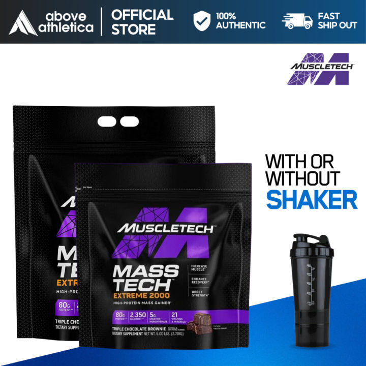 Muscletech Masstech Extreme 2000 Protein Mass Tech Gainer Powder 6lbs ...