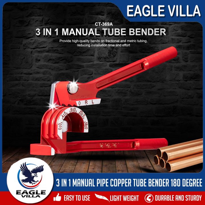 EAGLE VILLA 3 in 1 Copper Tube Bender For 1/4-6mm, 5/16-8mm, 3/8-10mm ...