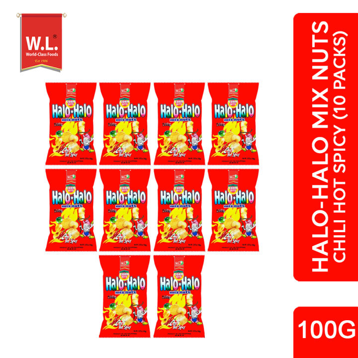 IWG WL FOODS Corn Bits Halo Halo Chili Hot Spicy 100g x 10's | Lazada PH
