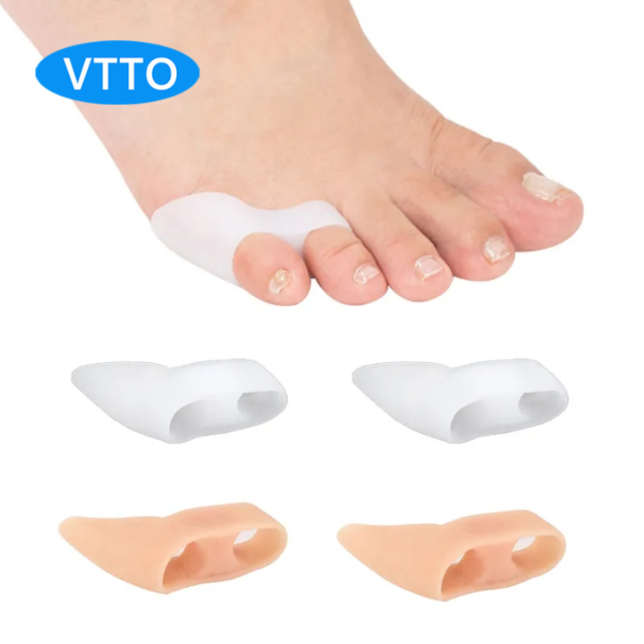 VTTO 2Pcs Gel Little Toe Pads Corrector Straightener Pinky Toe Cushion ...