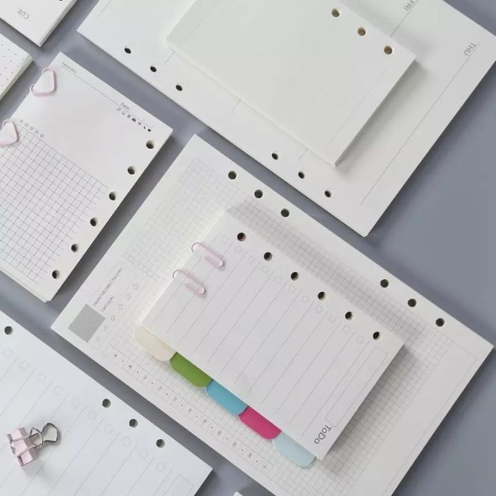 A7/A6/A5/B5 Loose Leaf Planner Refill for (6/9 Holes) | Lazada PH