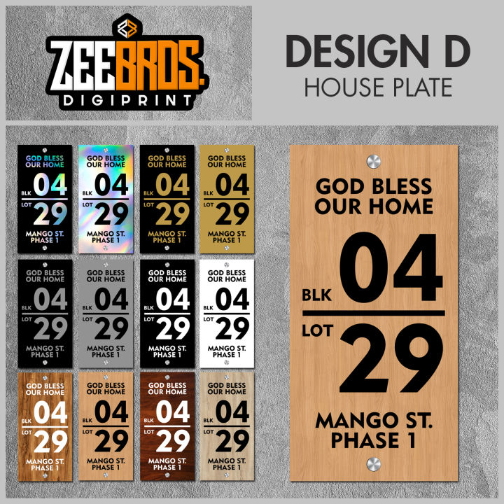 House Address Plate (Design D) | Lazada PH