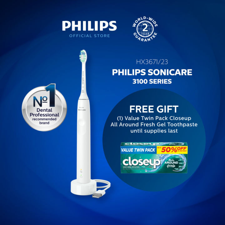 Philips Sonicare 3100 Series HX3671/23 + FREE Closeup Toothpaste (with ...