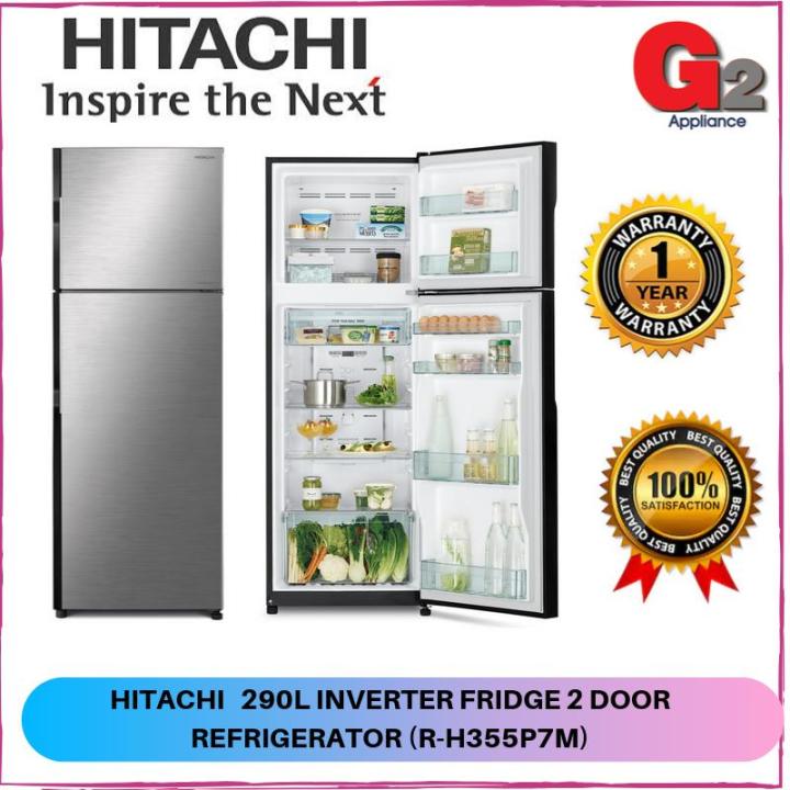 HITACHI ( AUTHORISED DEALER ) R-H355P7M 290L INVERTER FRIDGE 2 DOOR ...