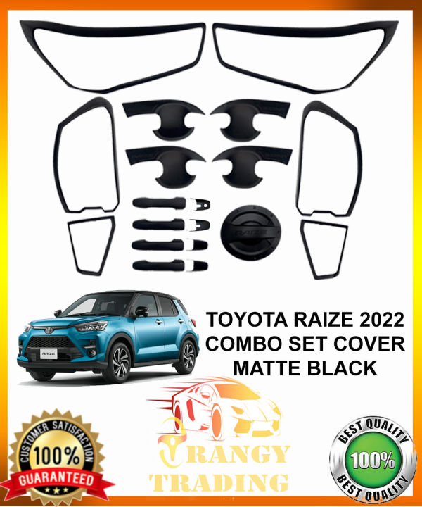 Toyota Raize 2022 to 2024 Garnish Combo Set Cover MATTE BLACK ( car ...