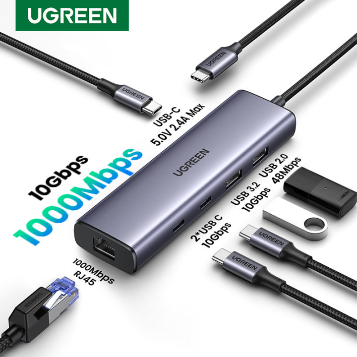 UGREEN 10Gbps C Ethernet 1000Mbps USB RJ45 for Laptop book WIndows ...