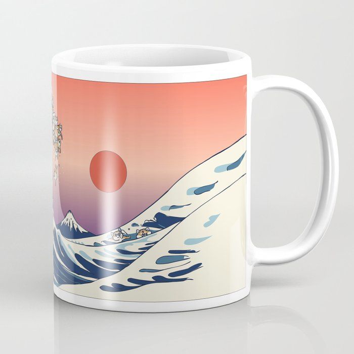 Gelombang Hebat Cangkir Kopi Shiba Inu The Great Wave of Shiba Inu ...