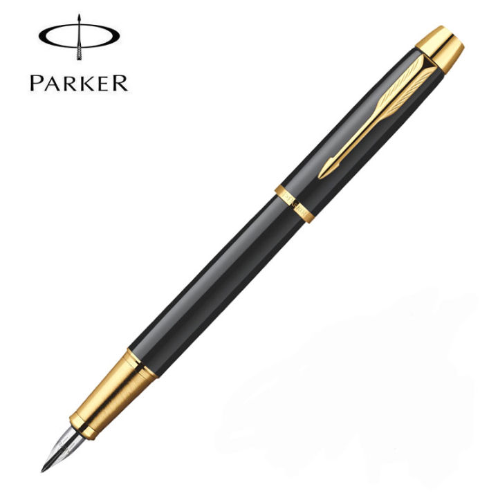 Parker IM Black Gold Trim Fountain Pen Fine with Gift Box | Lazada