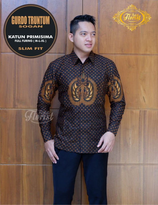 Kemeja Batik Gurdo Truntum Sogan Lengan Panjang Hem Batik | Lazada ...