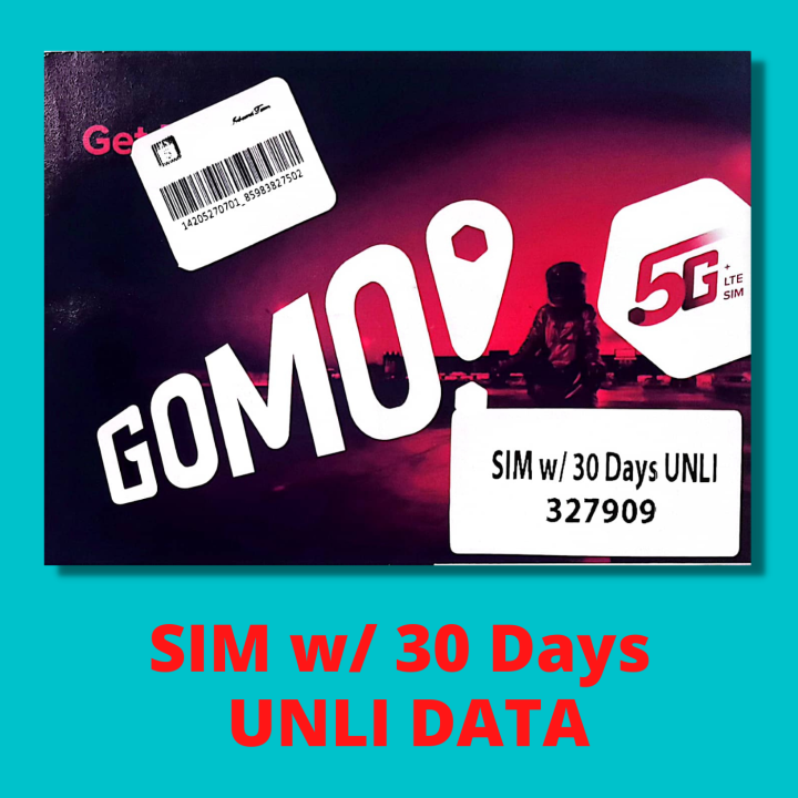 GOMO SIM with 30 days UNLIMITED UNLI DATA Compatible with Globe Prepaid Home Wifi Modems Routers ...
