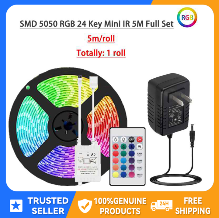 5Meters Indoor/Outdoor LED RGB Strip Light Color Changing SMD 5050 ...