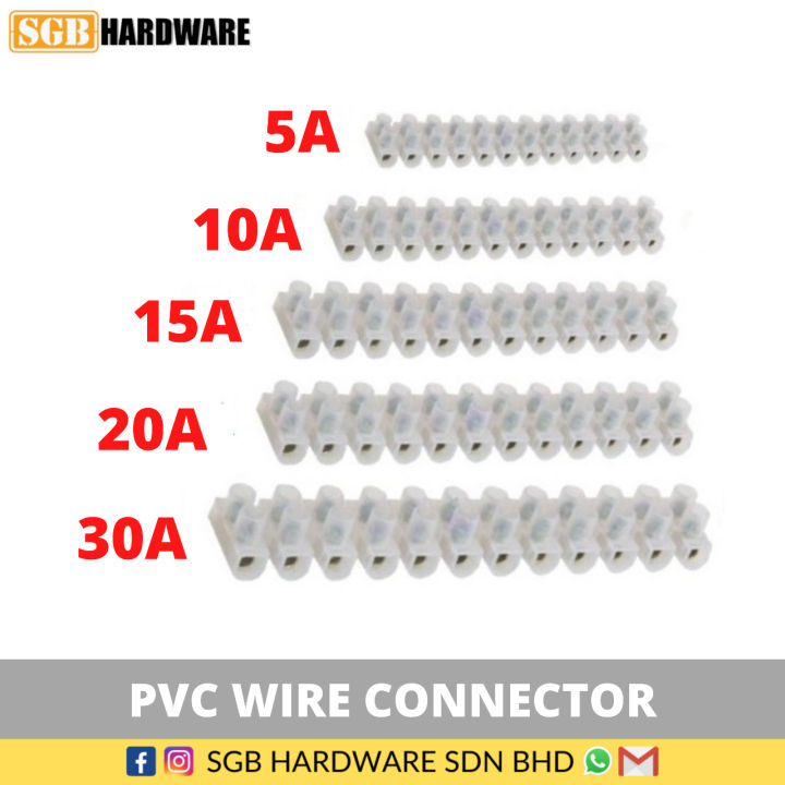 A 10A 15A 20A 30A PVC Wire Cable connector connecter Terminal Block 12 ...