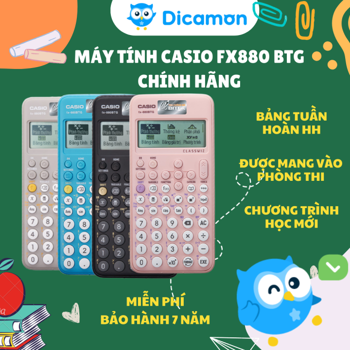 Máy tính casio FX880 BTG thế hệ mới cho học sinh từ lớp 6 - Dicamon ...