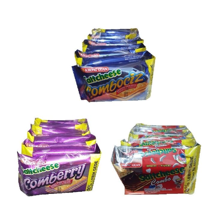 Biskuit Khong Guan Saltcheese Kraker Renceng isi 10 Sachet Snack Combo ...