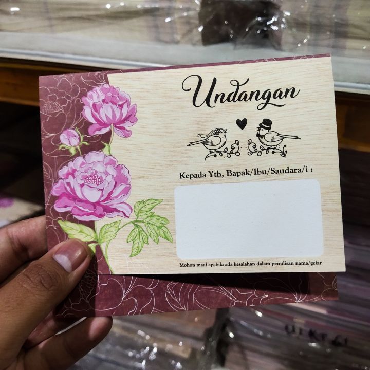 (100 Lembar) Undangan Pernikahan Tulis Tangan PAHE 008 Bonus Plastik ...