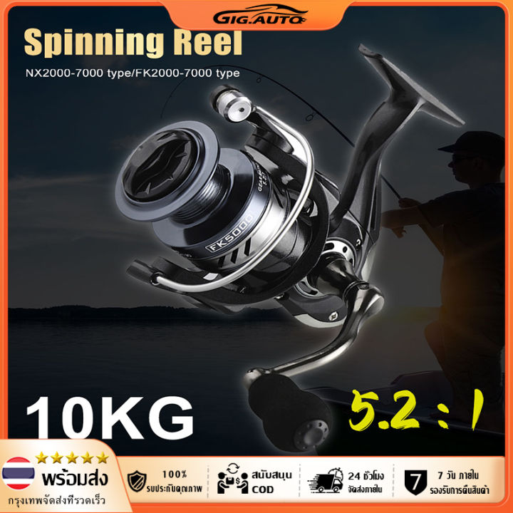 GIG AUTO FK2000-7000 Spun Wheel ล้อโลหะ Fish Line Wheel ล้อเสาทะเล ...