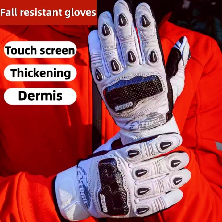 Touch Screen Protective Anti-Slip Motorcycle Road Racing Gloves Rider ...