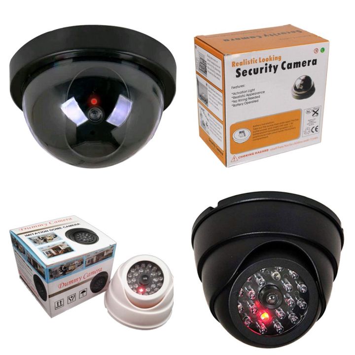 CHIN Creative Surveillance Security Dome Dummy Camera Flashing LED ...