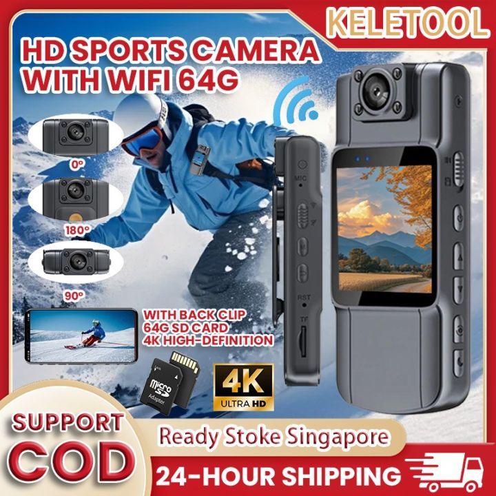 4K Full HD Mini Wifi Camera Recorder Portable Body Sports Video Camera ...