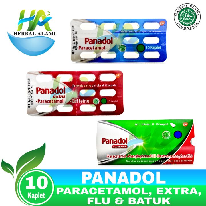 Panadol Paracetamol - Extra - Flu Batuk isi 10 Kaplet | Lazada Indonesia