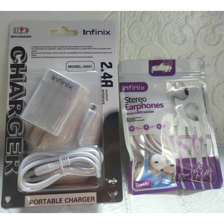 Infinix H301 2.4A USB Micro/Type-C Cable Super Fast Charger With Free ...